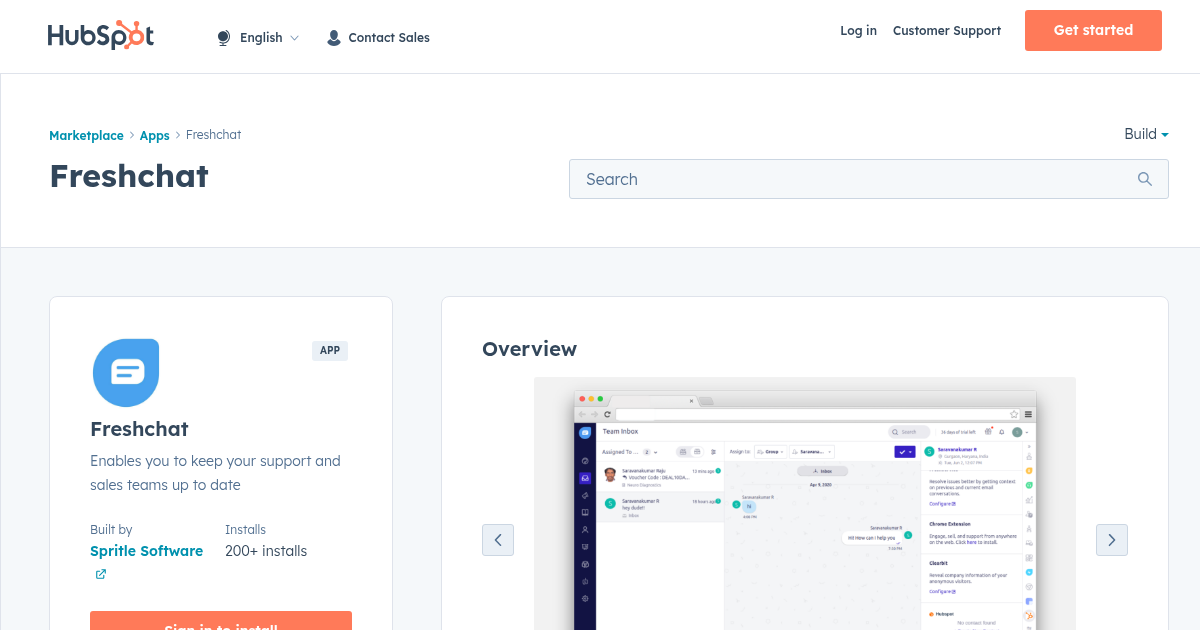 Freshchat - App for HubSpot | HubSpot