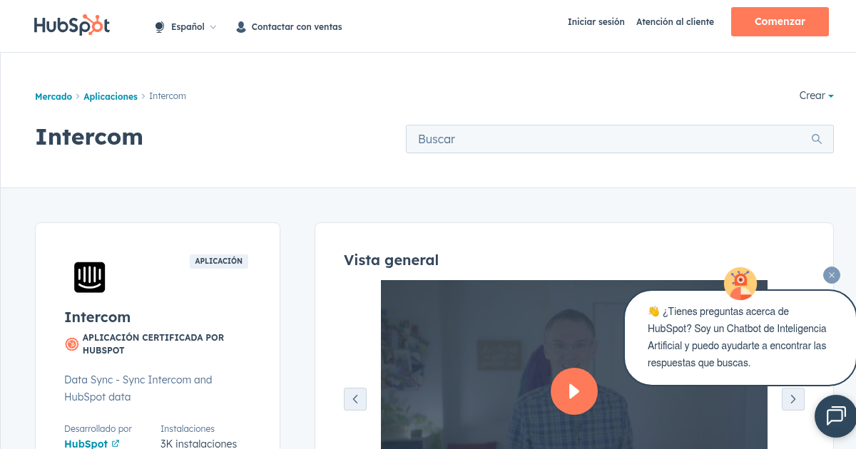 Intercom - Aplicaciones de para HubSpot | HubSpot