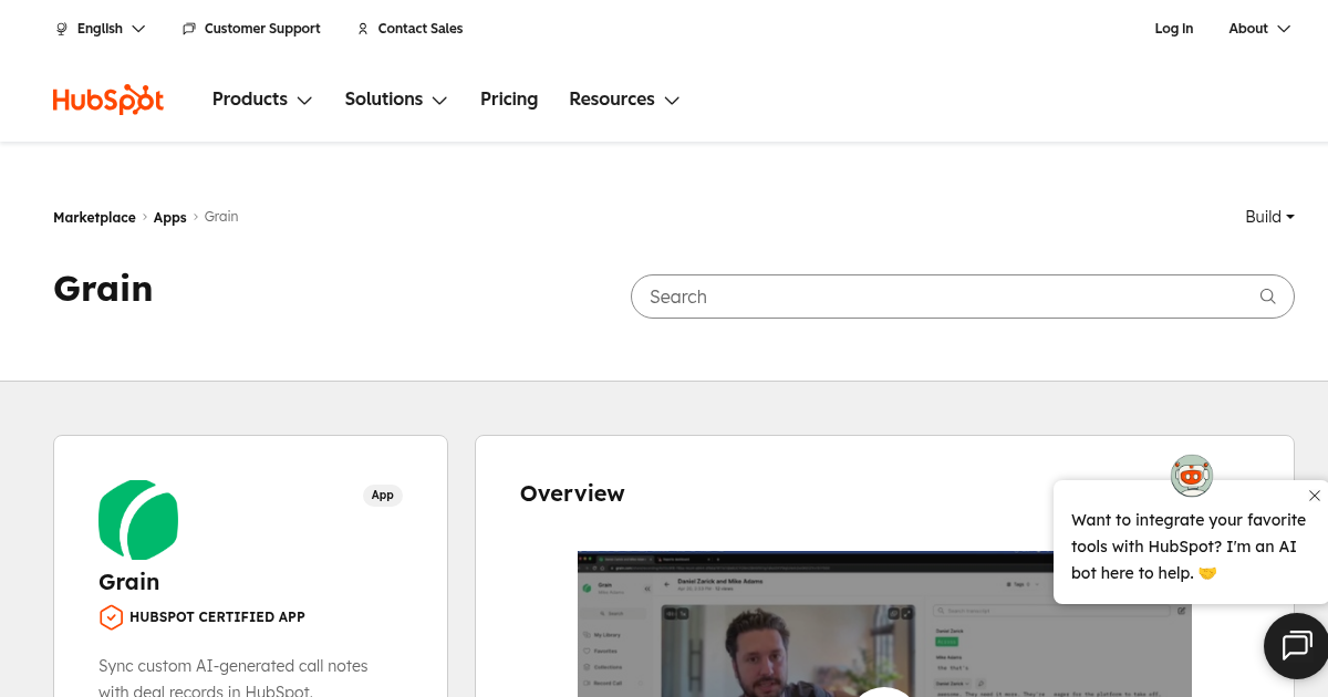 Grain - Conversation Intelligence and Sales Enablement App for HubSpot ...