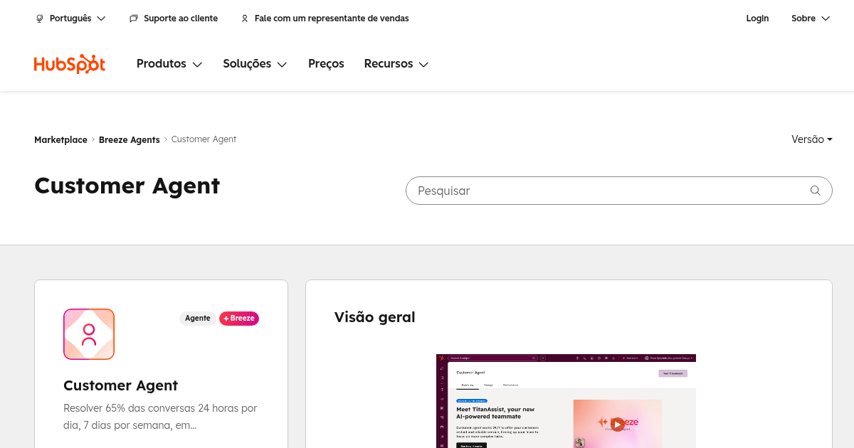 Customer Agent - Agente de IA para HubSpot | HubSpot