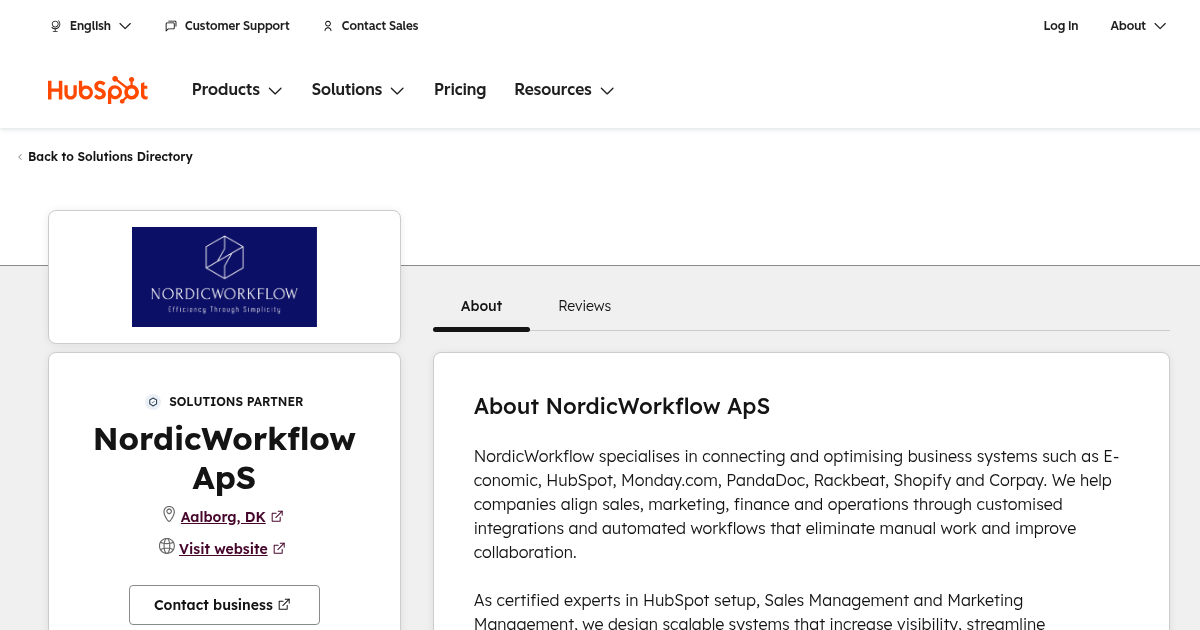 NordicWorkflow ApS Agency Services & Qualifications | HubSpot