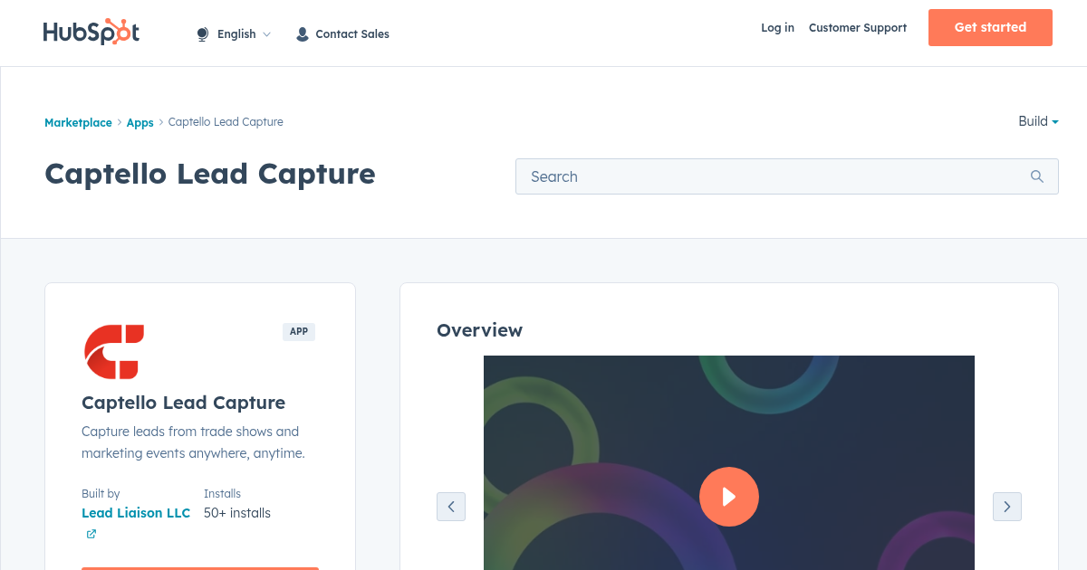 Captello Lead Capture - App for HubSpot | HubSpot