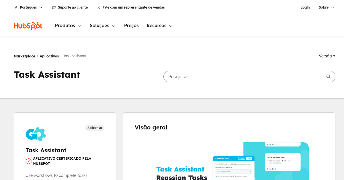 Task Assistant - CRM e Workflow Automation Aplicativo para HubSpot ...