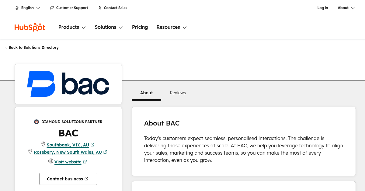 BAC Agency Services & Qualifications | HubSpot