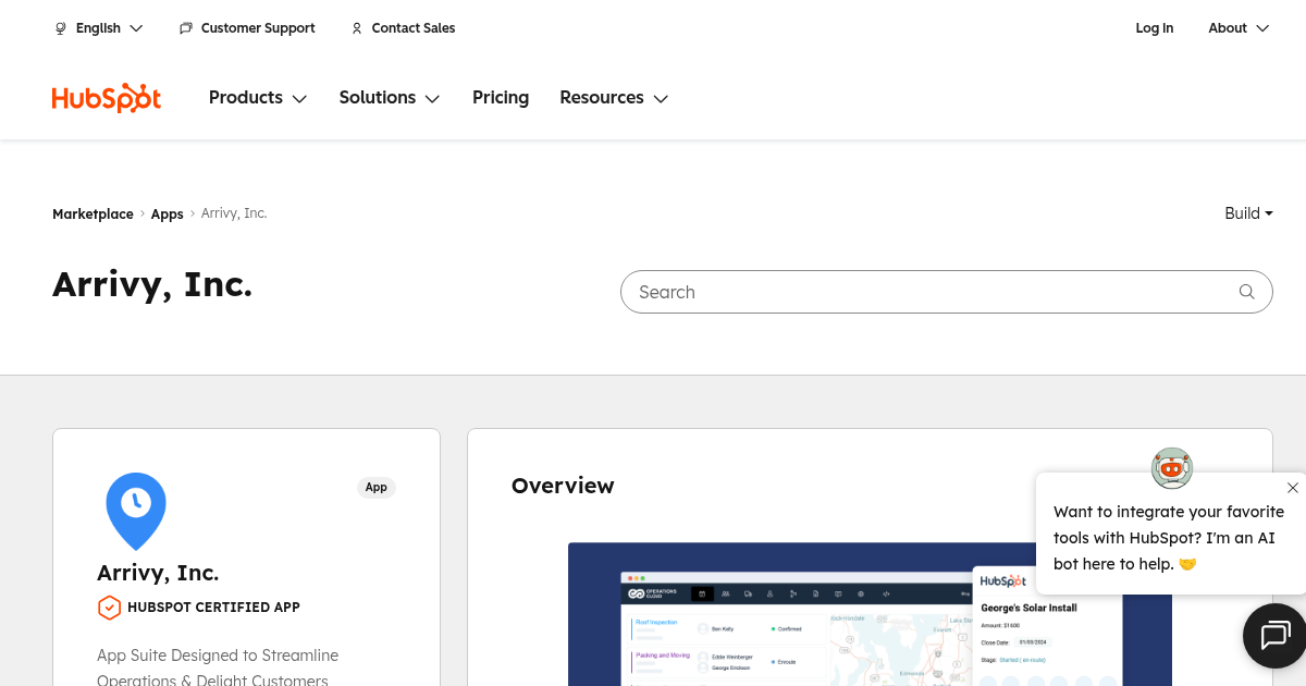 Arrivy, Inc. - App for HubSpot | Arrivy, Inc.