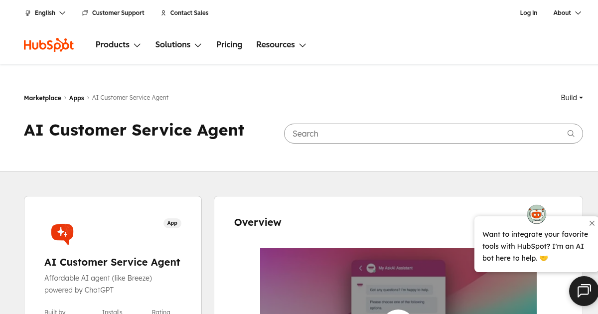 AI Customer Service Agent - Live Chat App for HubSpot | My AskAI