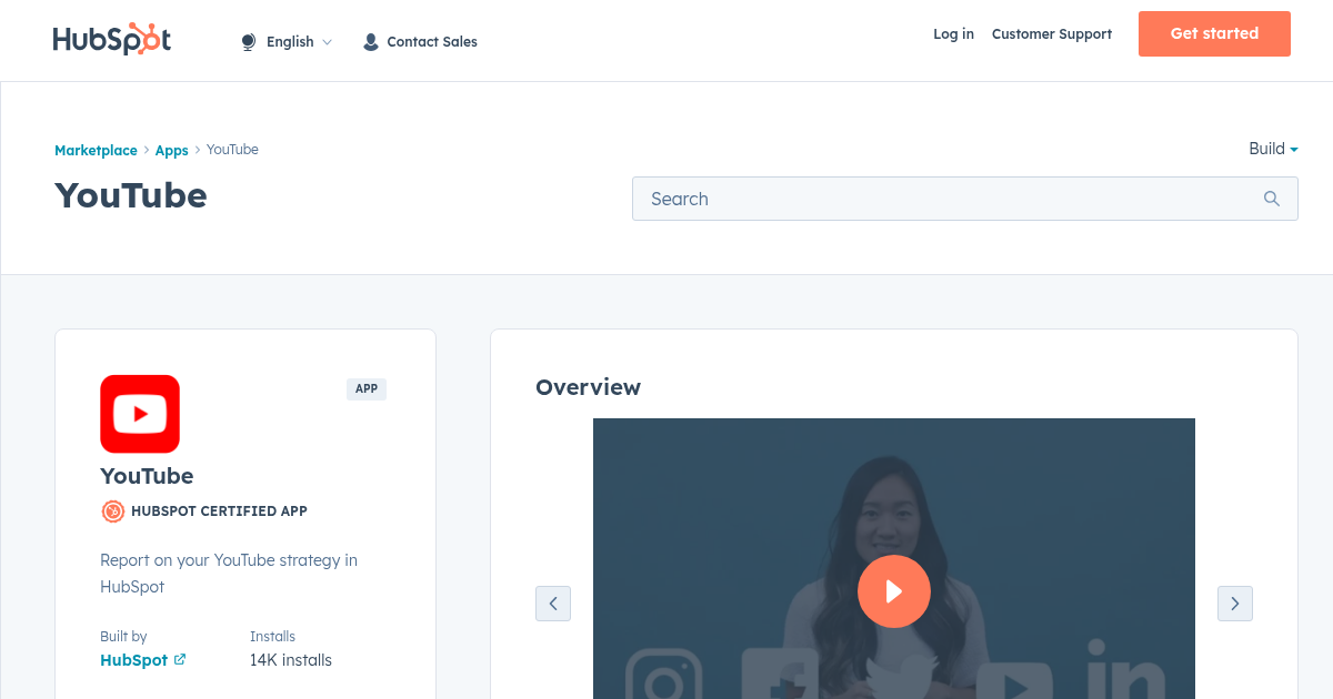 YouTube - Social Networks App for HubSpot | HubSpot