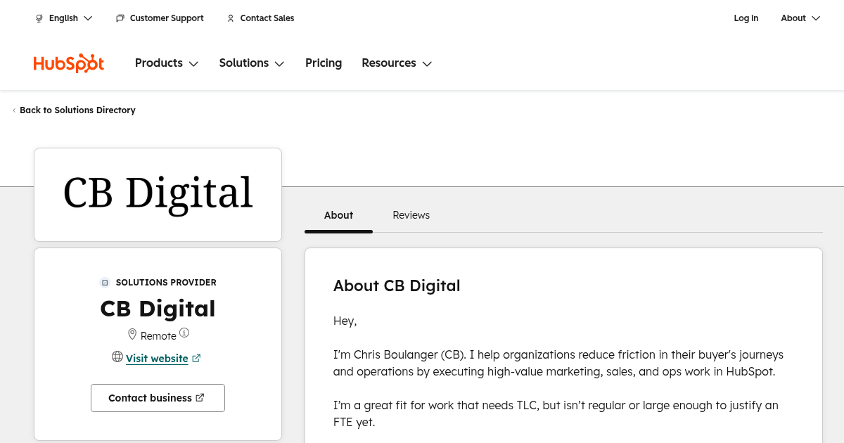 CB Digital Agency Services & Qualifications | HubSpot