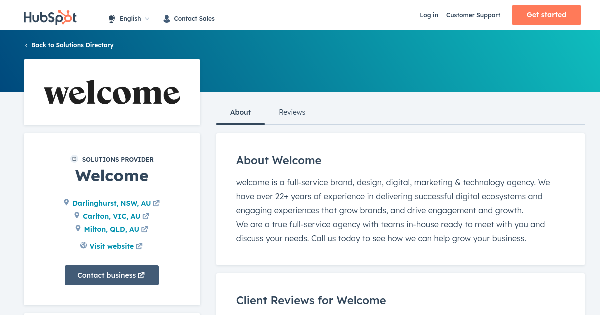 Welcome Agency Services & Qualifications | HubSpot