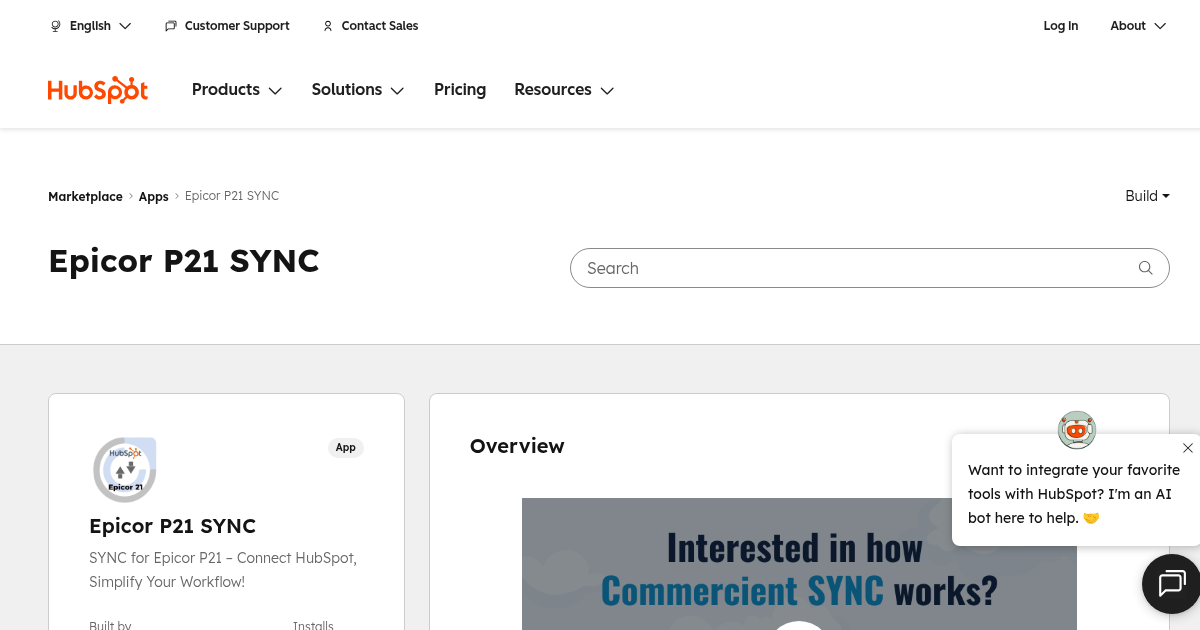 Epicor P21 SYNC - ERP and Connector App for HubSpot | Commercient