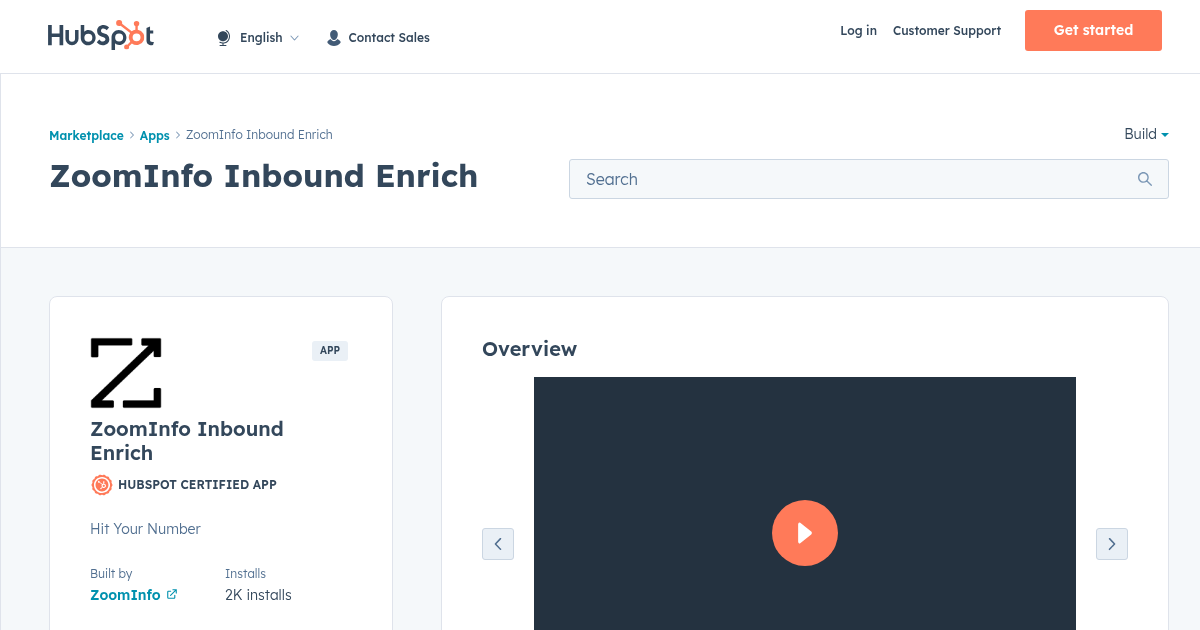 ZoomInfo Inbound Enrich - Sales Intelligence App for HubSpot | ZoomInfo