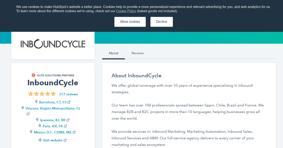 InboundCycle Agency Services & Qualifications | HubSpot