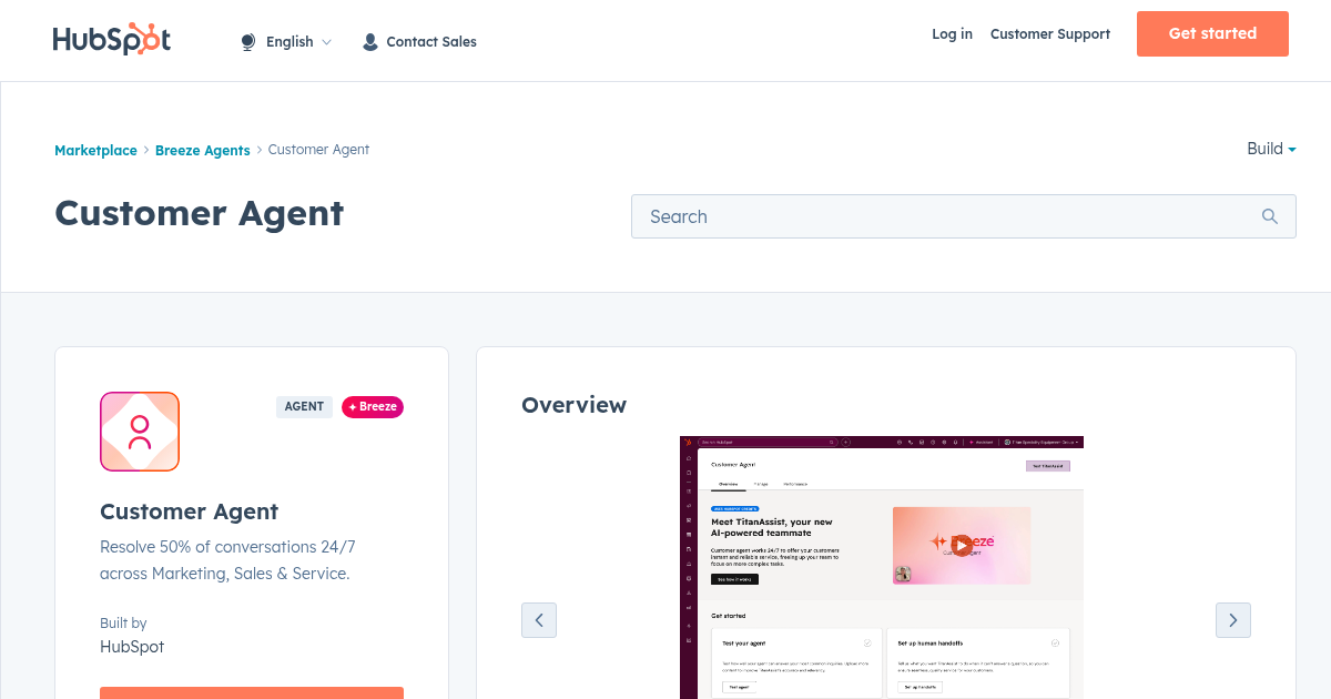 Customer Agent - AI Agent for HubSpot | HubSpot