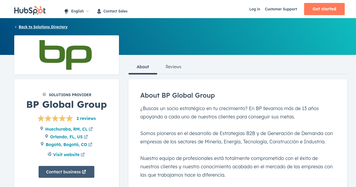 BP Global Group Agency Services & Qualifications | HubSpot
