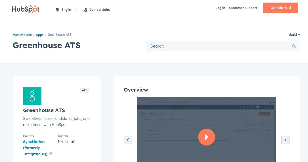Greenhouse ATS - App for HubSpot