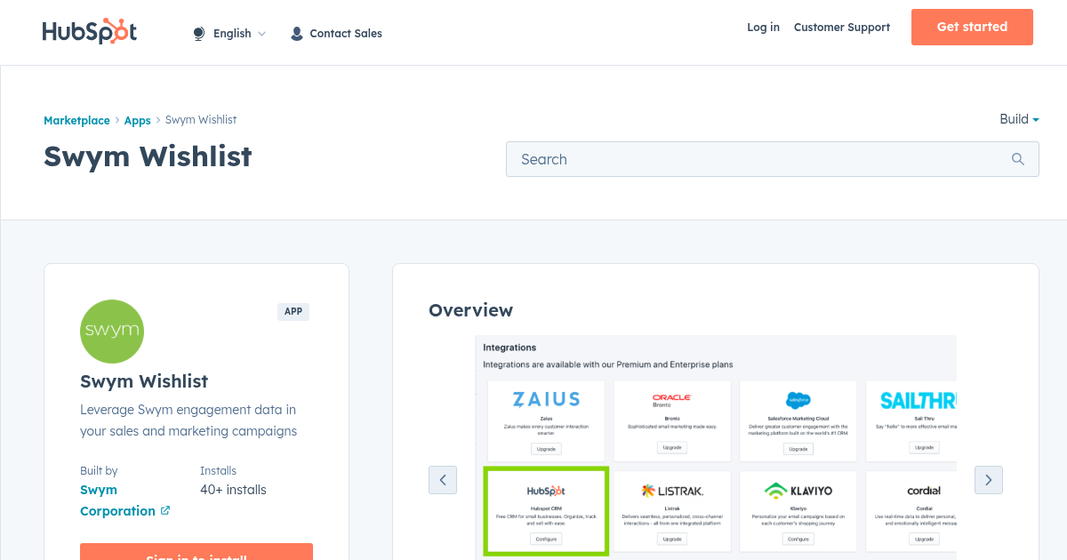 Swym Wishlist - E-Commerce App for HubSpot | Swym Corporation