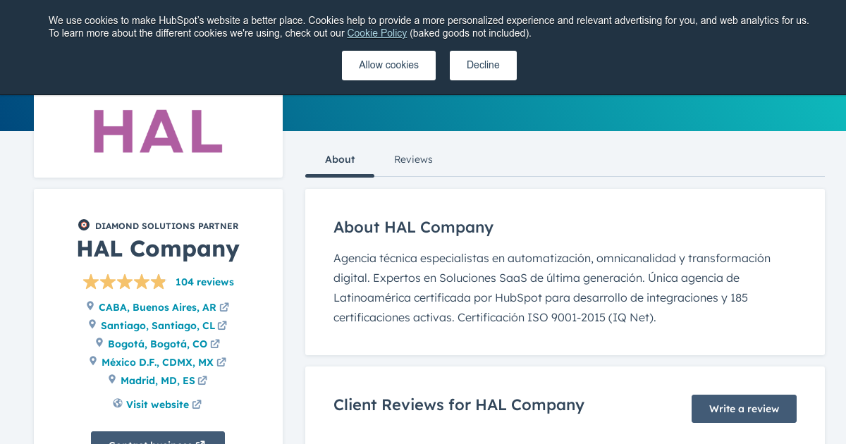 HAL Company Agency Services & Qualifications | HubSpot
