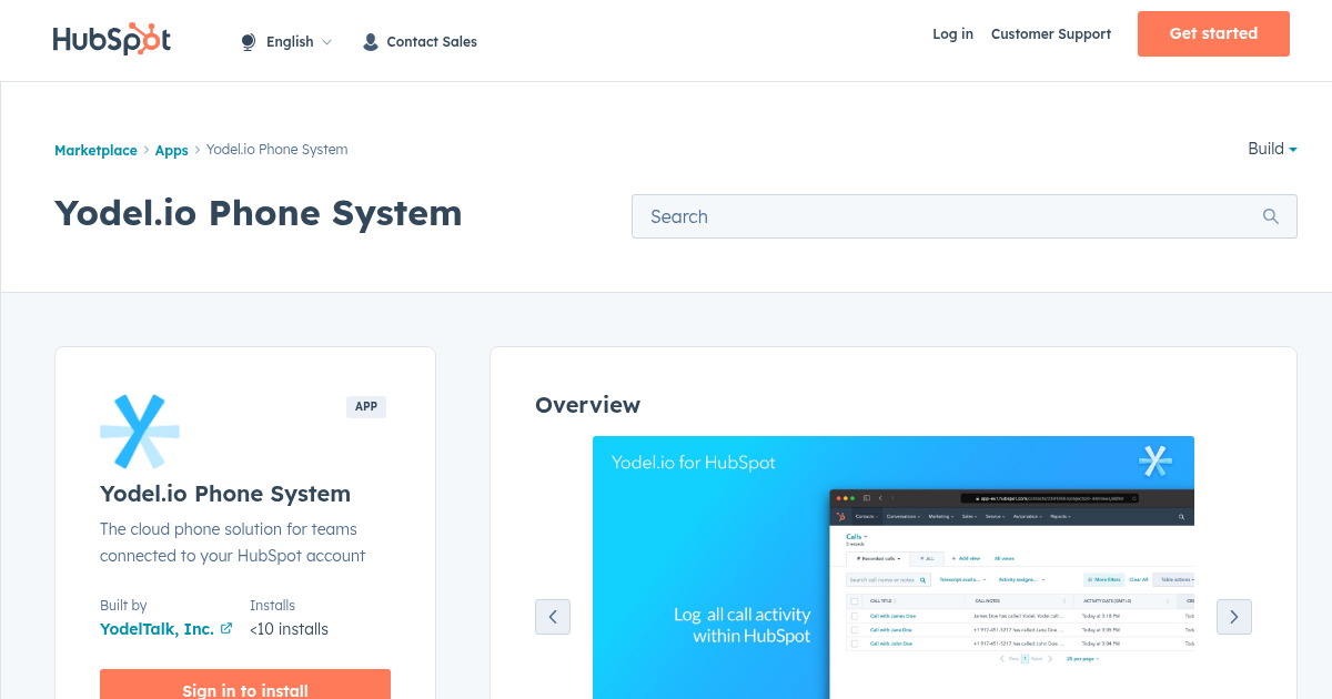 Yodel.io Phone System - App for HubSpot | HubSpot