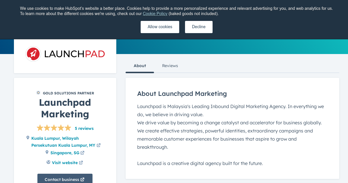 Launchpad Marketing Agency Services & Qualifications | HubSpot