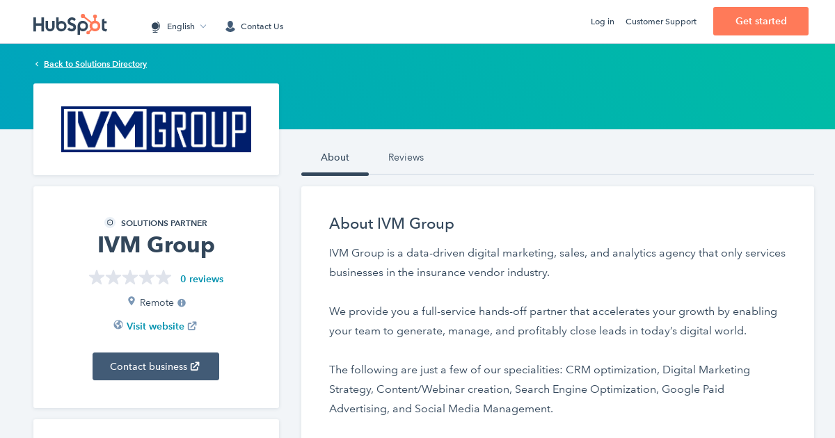 IVM Group Agency Services & Qualifications | HubSpot