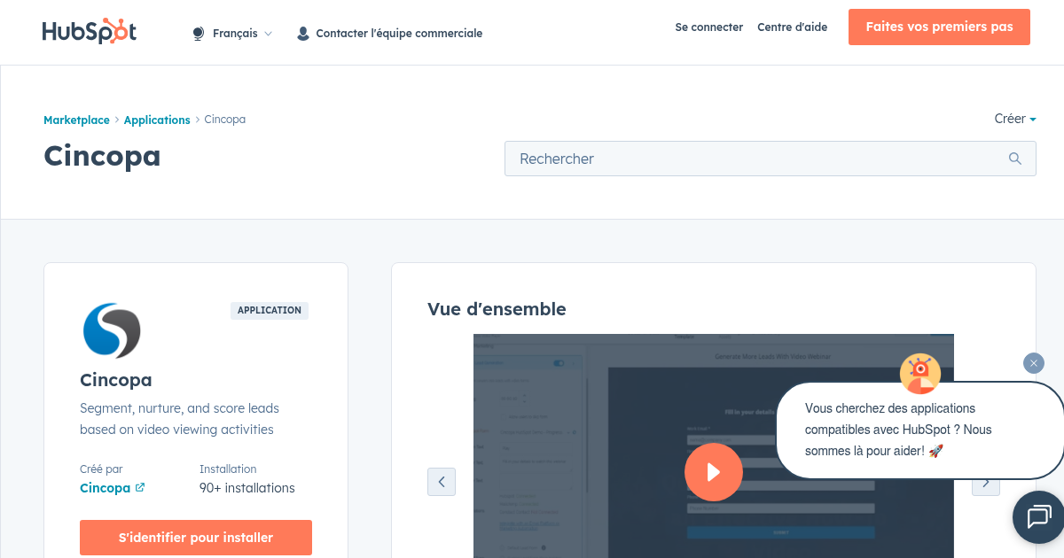 Cincopa - Application Vidéo pour HubSpot | Cincopa