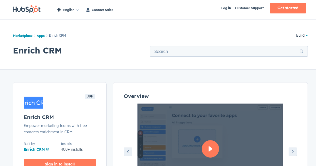 Enrich CRM - App for HubSpot