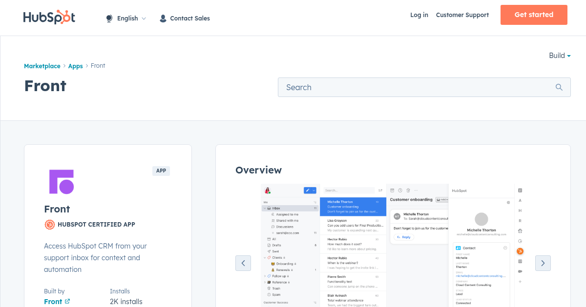 Front - Help Desk App for HubSpot | Front