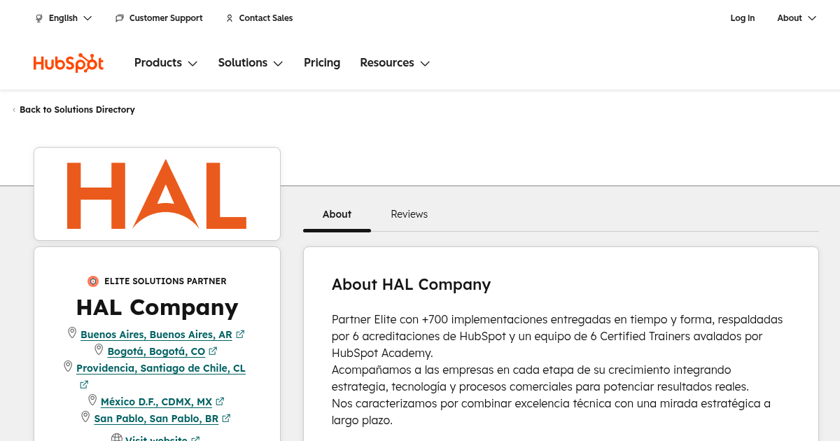 HAL Company Agency Services & Qualifications | HubSpot