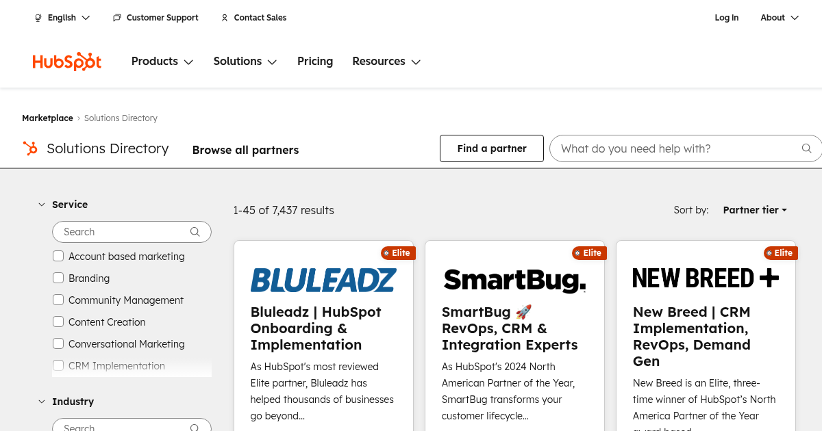HubSpot Marketplace