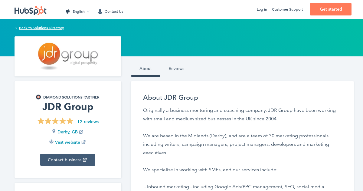 JDR Group Agency Services & Qualifications | HubSpot