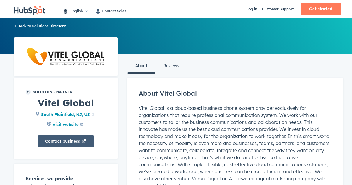Vitel Global Agency Services & Qualifications | HubSpot