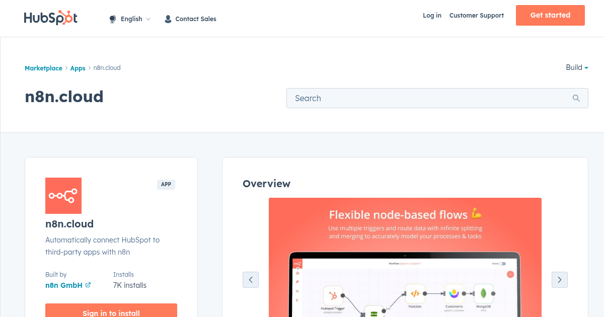 n8n.cloud - App for HubSpot