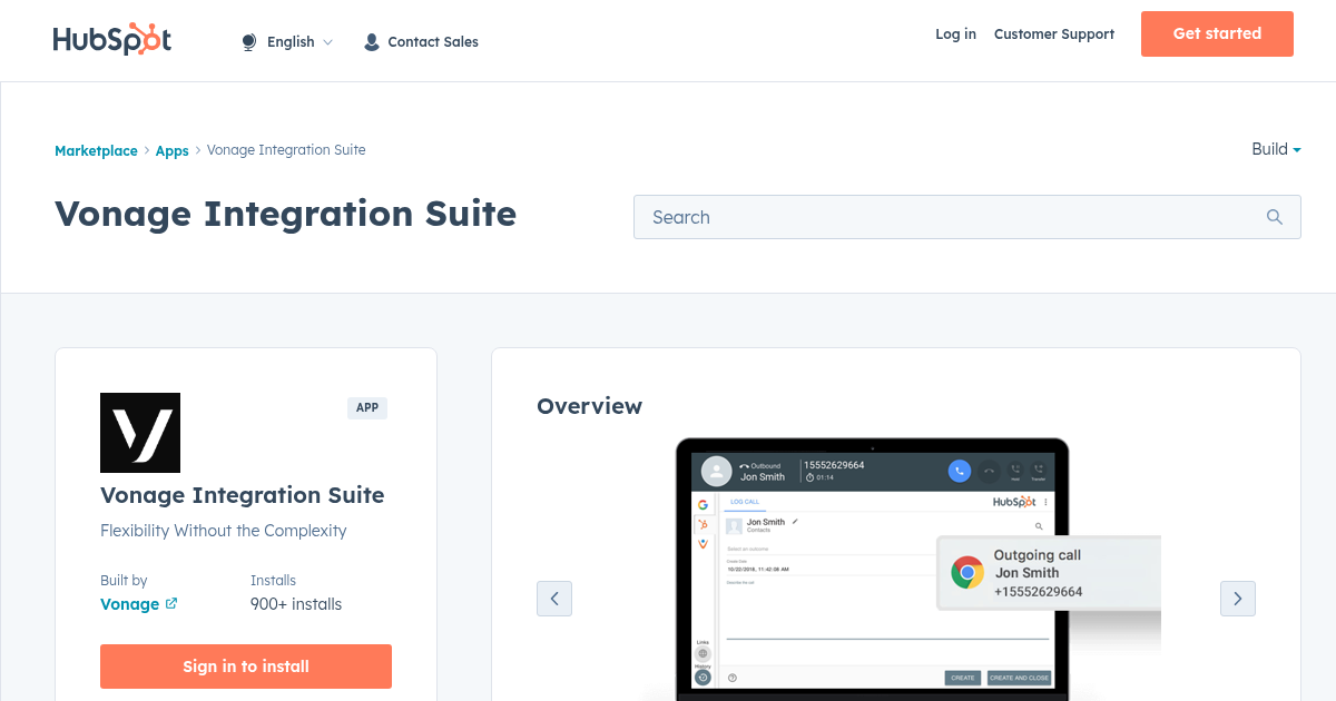 Vonage Integration Suite - Calling App for HubSpot | Vonage