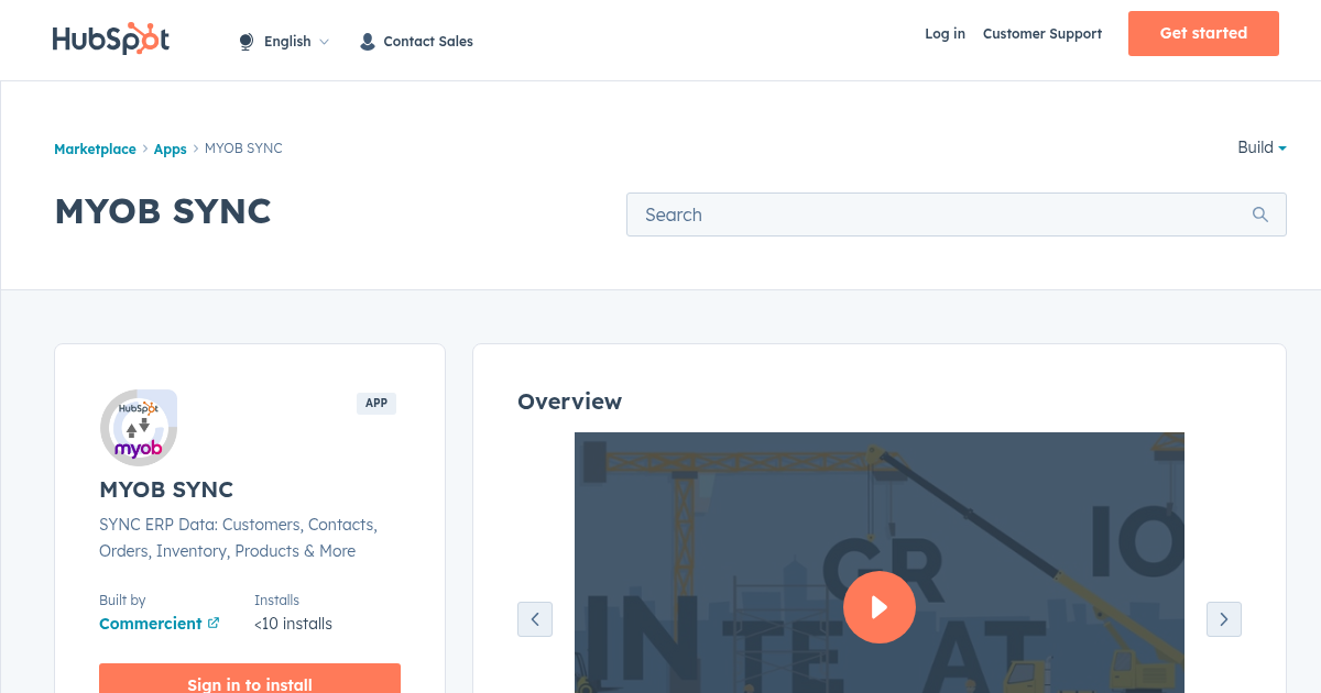 MYOB SYNC - ERP and Connector App for HubSpot | Commercient