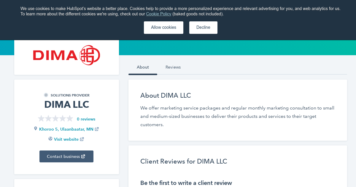 DIMA LLC Agentur-Services und -Qualifikationen | HubSpot