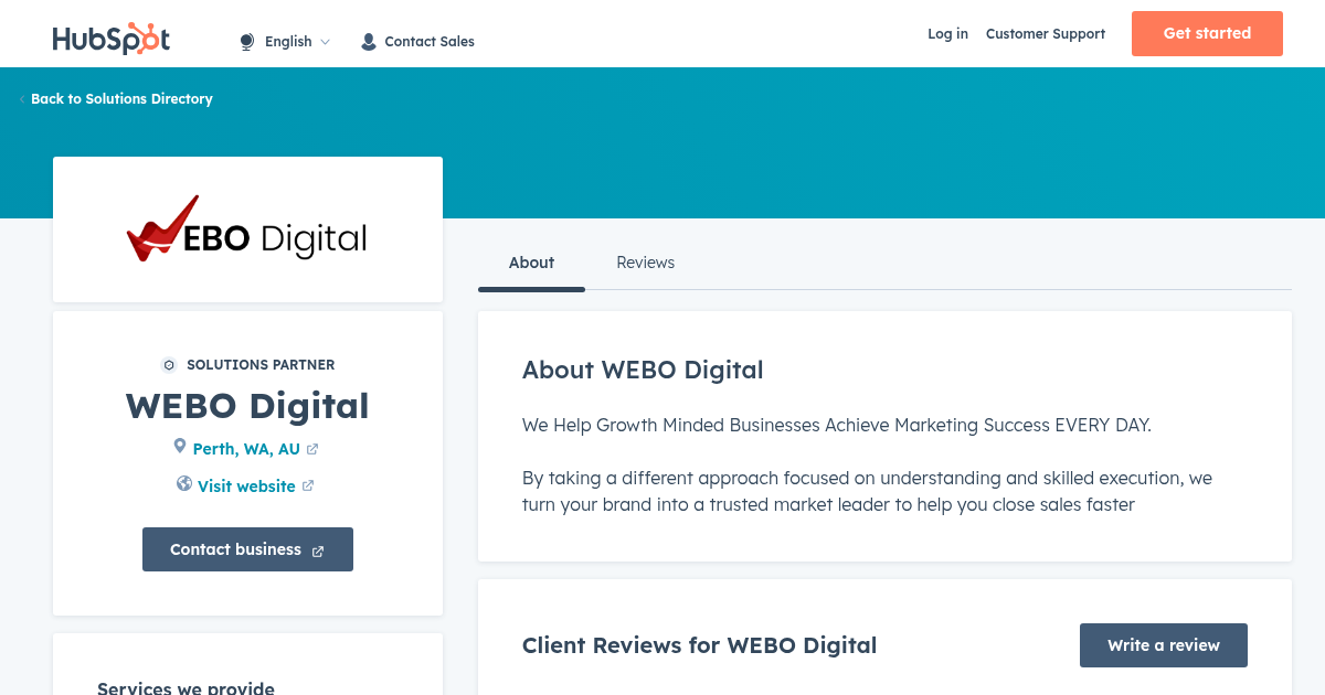 WEBO Digital Agency Services & Qualifications | HubSpot
