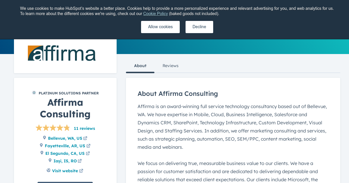 Affirma Consulting Agency Services & Qualifications | HubSpot