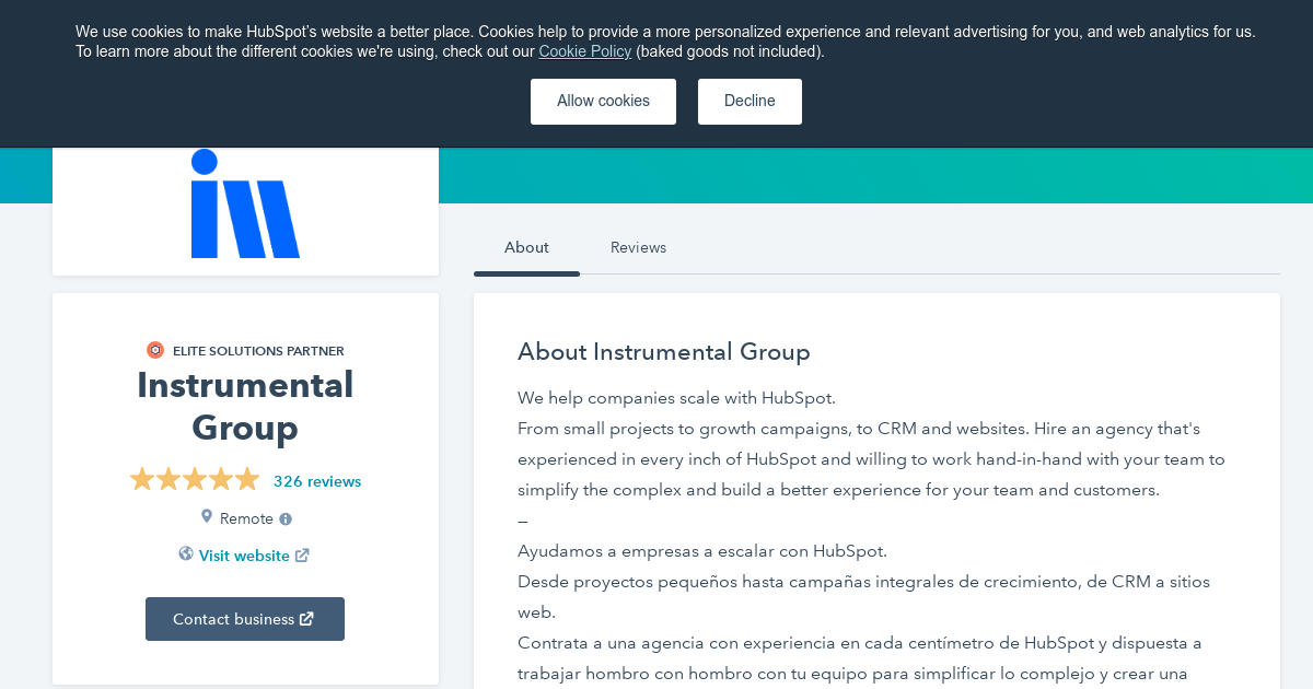 Instrumental Group Agency Services & Qualifications | HubSpot