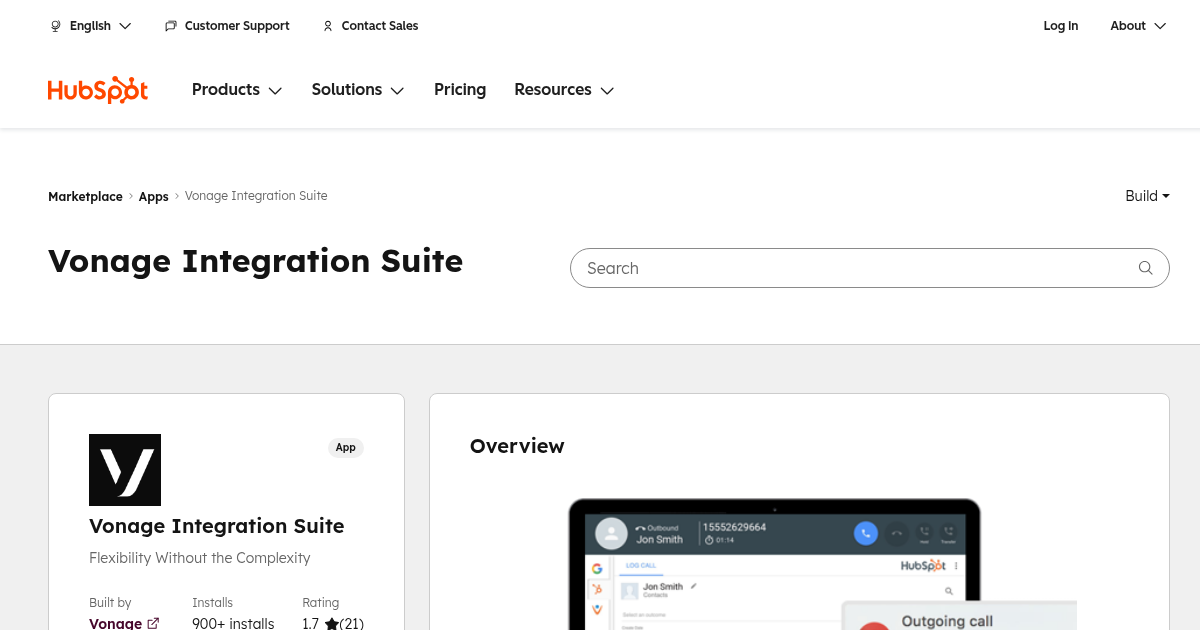 Vonage Integration Suite - Calling App for HubSpot | Vonage