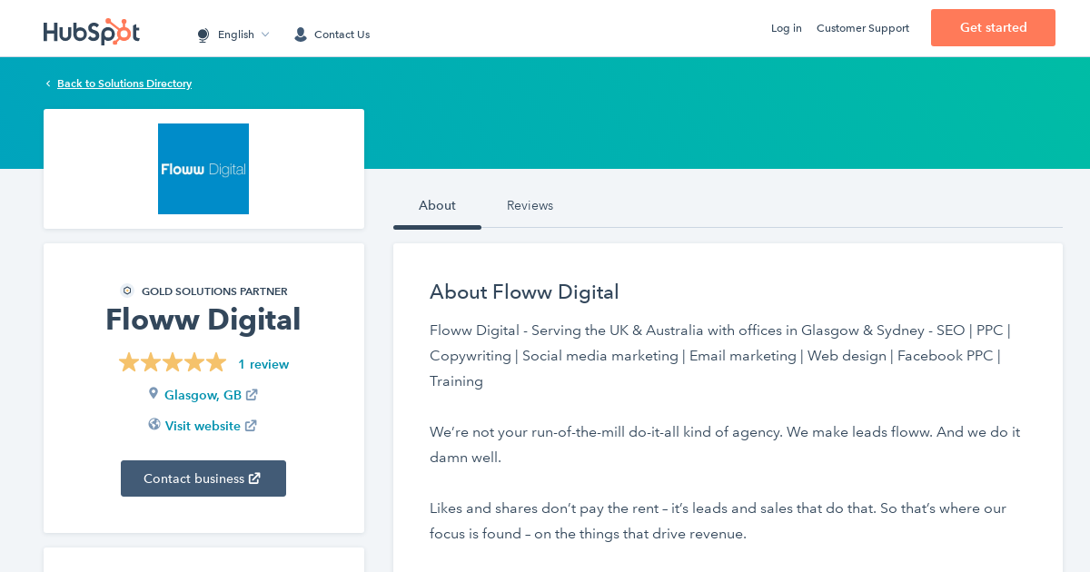 Floww Digital Agency Services & Qualifications | HubSpot