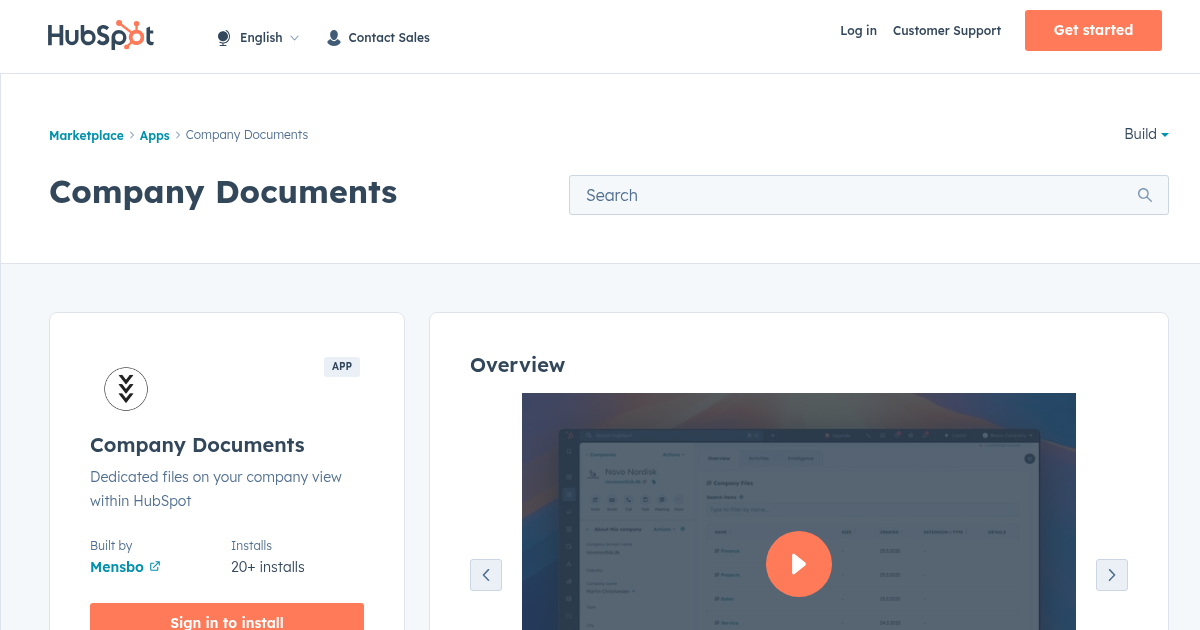 Company Documents - CRM and Sensitive Data App for HubSpot | Mensbo